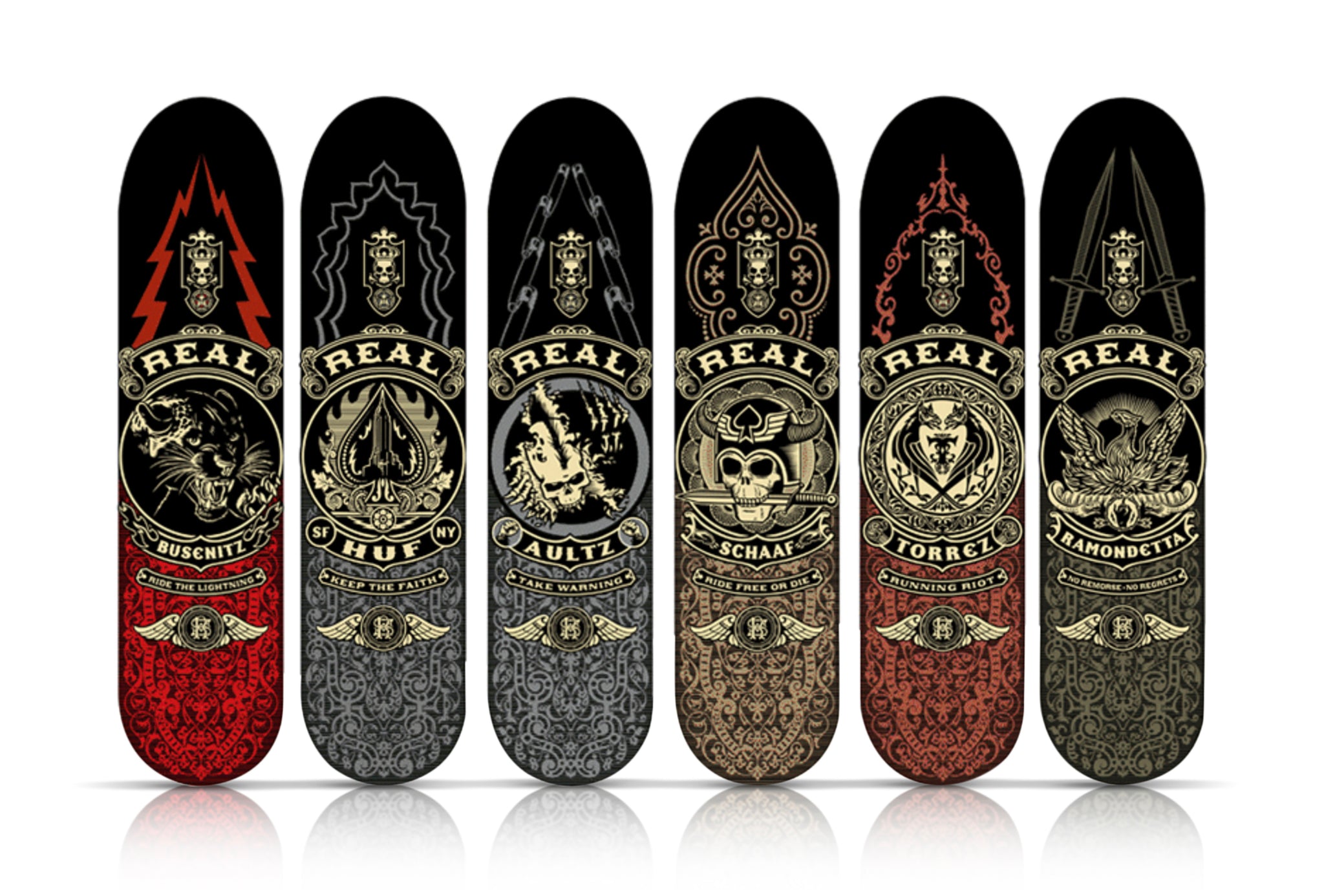 SHEPARD FAIREY x Real Skateboards 'Ride the Lightning' Skateboard Deck ...